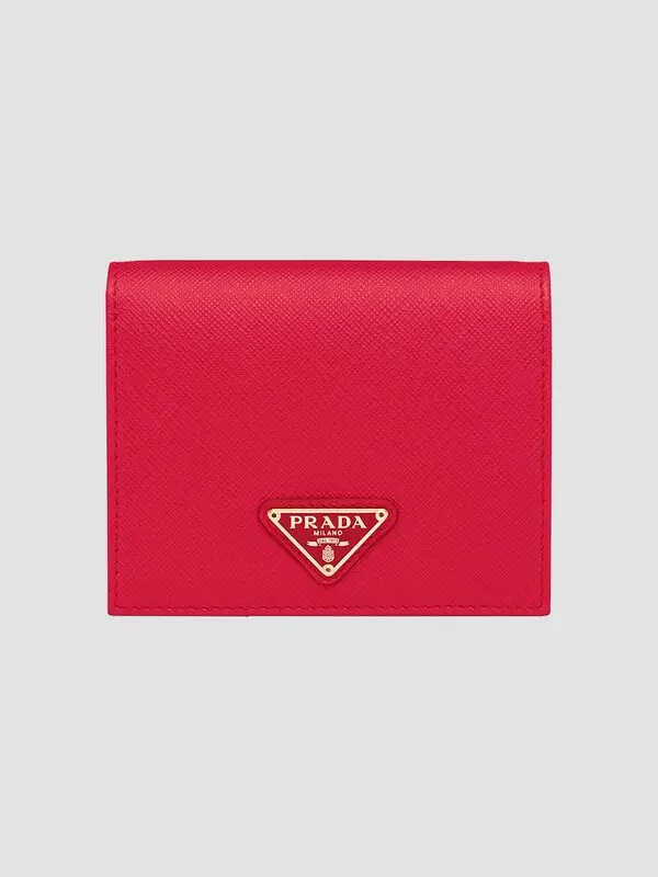 Prada Saffiano Leather Wallet - Red
