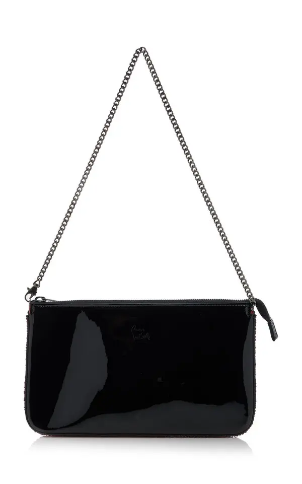 CHRISTIAN LOUBOUTIN Crystal-embellished 'loubila' Clutch