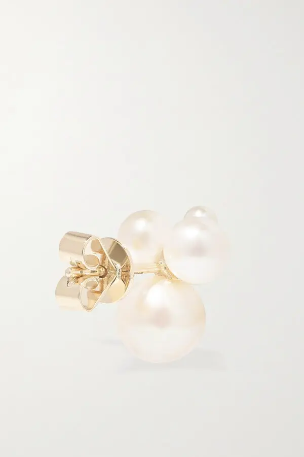Sophie Bille Brahe Bisou 14-karat Pearl Earring