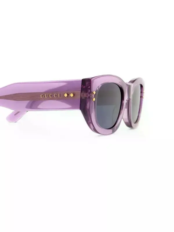 Gucci Rectangle-frame Sunglasses - Purple