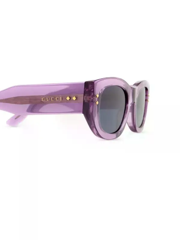 Gucci Rectangle-frame Sunglasses - Purple