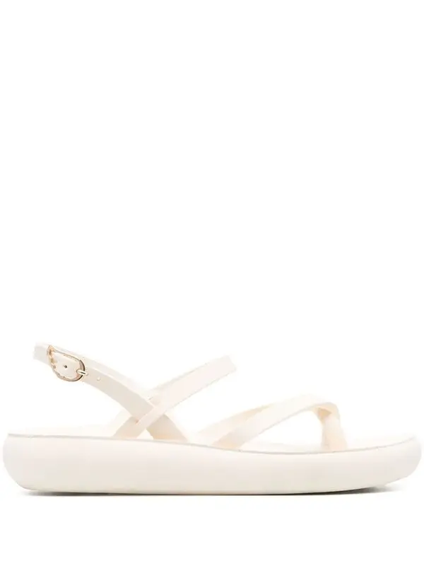 ANCIENT GREEK SANDALS Crossover-strap Leather Sandals - White