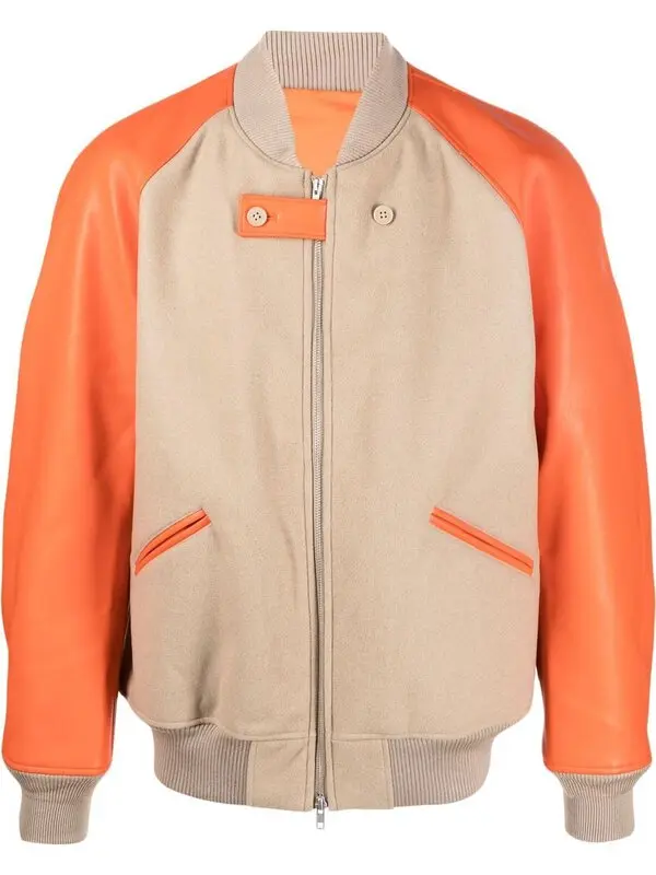 Y3 Contrasting-panel Bomber Jacket