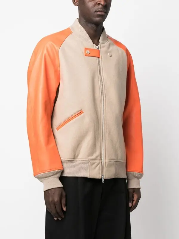 Y3 Contrasting-panel Bomber Jacket