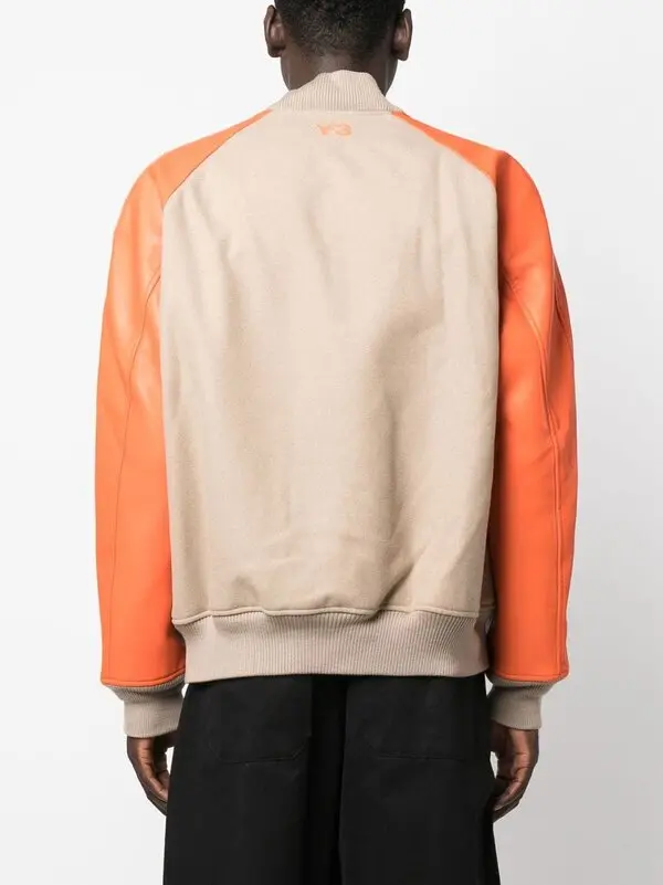 Y3 Contrasting-panel Bomber Jacket
