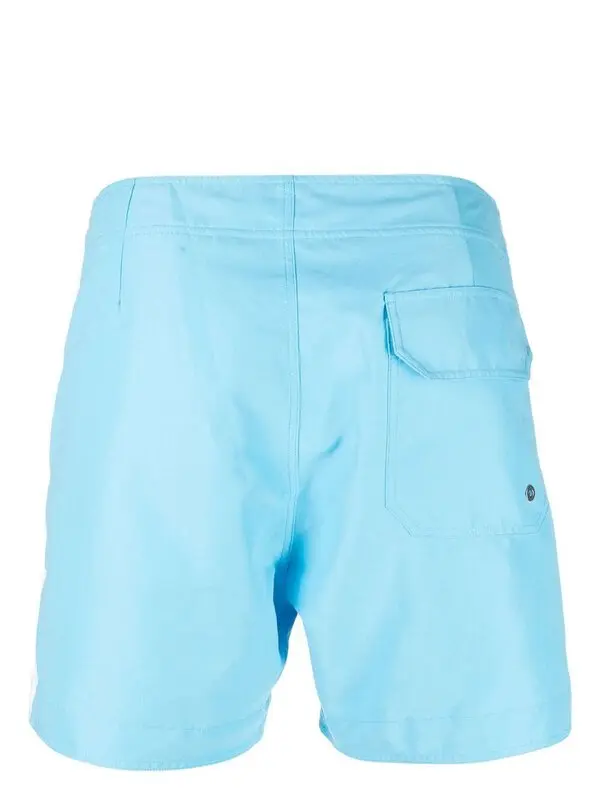 Palm Angels Embroidered Logo Swim Shorts - Blue