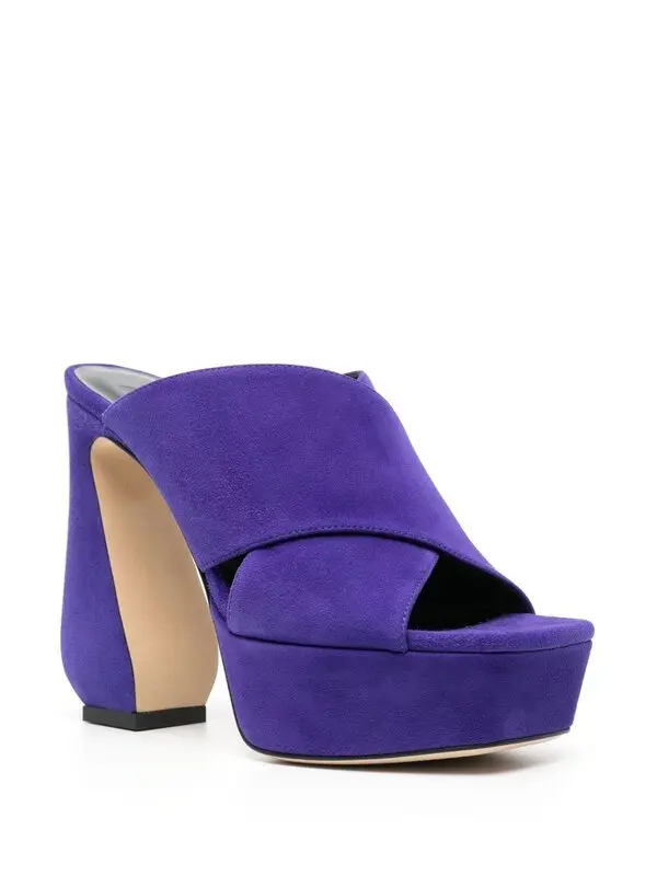 SERGIO ROSSI 135mm Platform Sandals - Purple