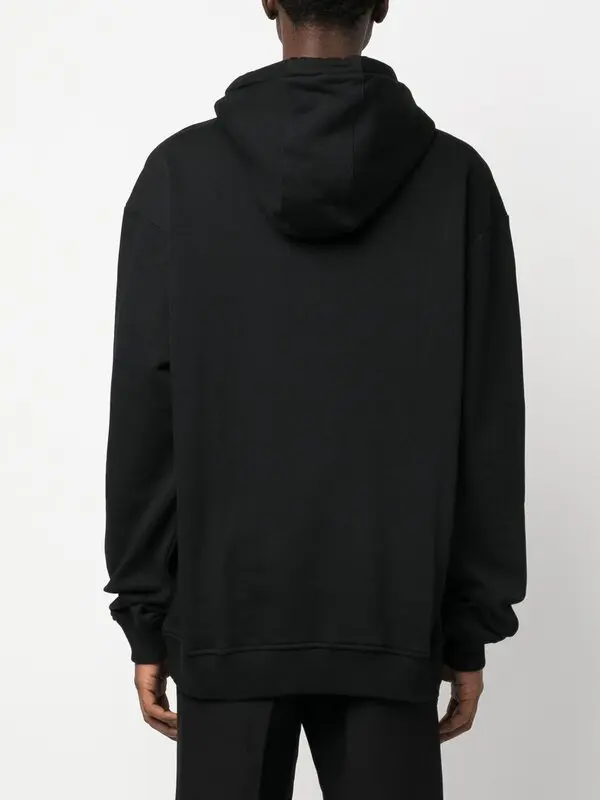 LES HOMMES Logo Star-print Drawstring Hoodie