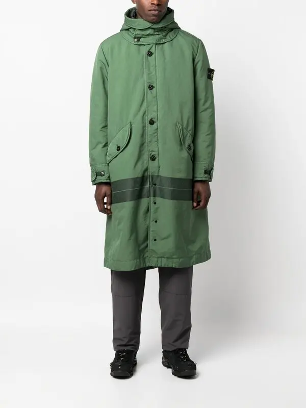 Stone Island Logo Print Raincoat