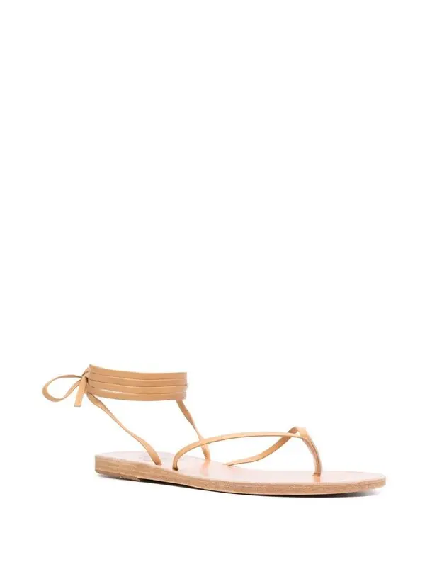 ANCIENT GREEK SANDALS Leather Ankle-tie Sandals