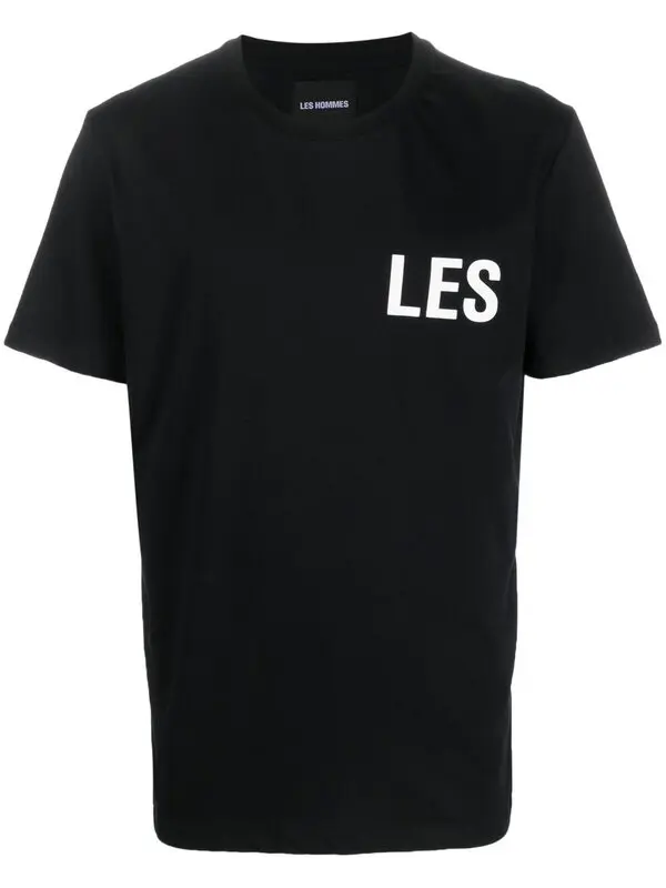 LES HOMMES Logo-print Short-sleeve T-shirt