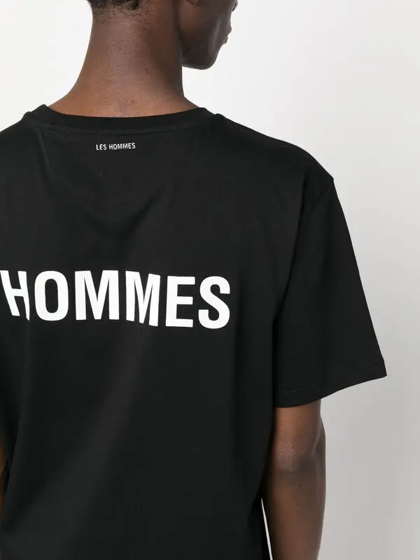 LES HOMMES Logo-print Short-sleeve T-shirt