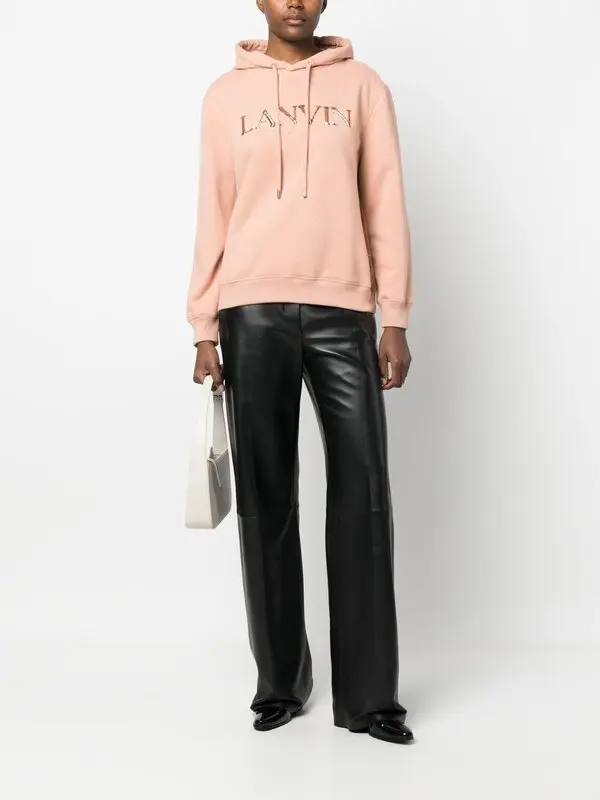 LANVIN Logo Cotton Hoodie