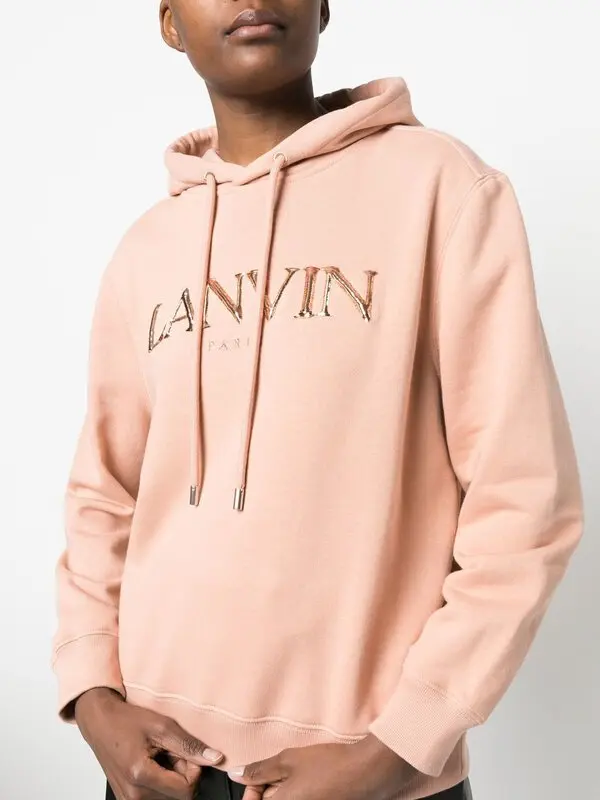 LANVIN Logo Cotton Hoodie