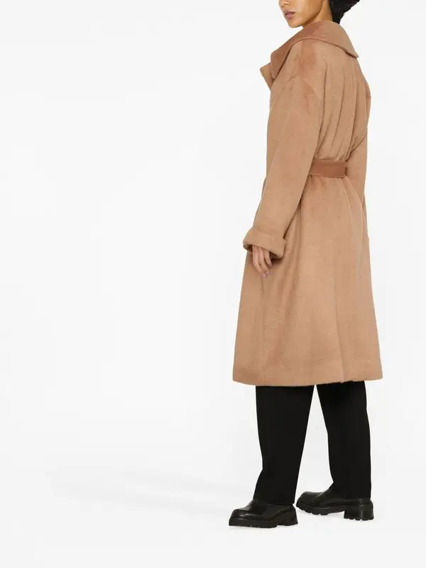 Emporio Armani Belted Virgin Wool-blend Coat