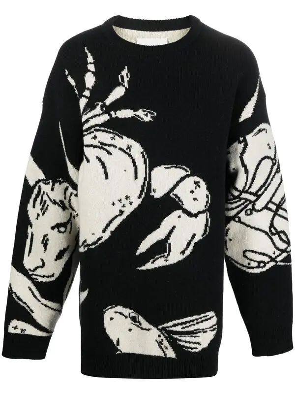 JIL SANDER Intarsia-knit Jumper