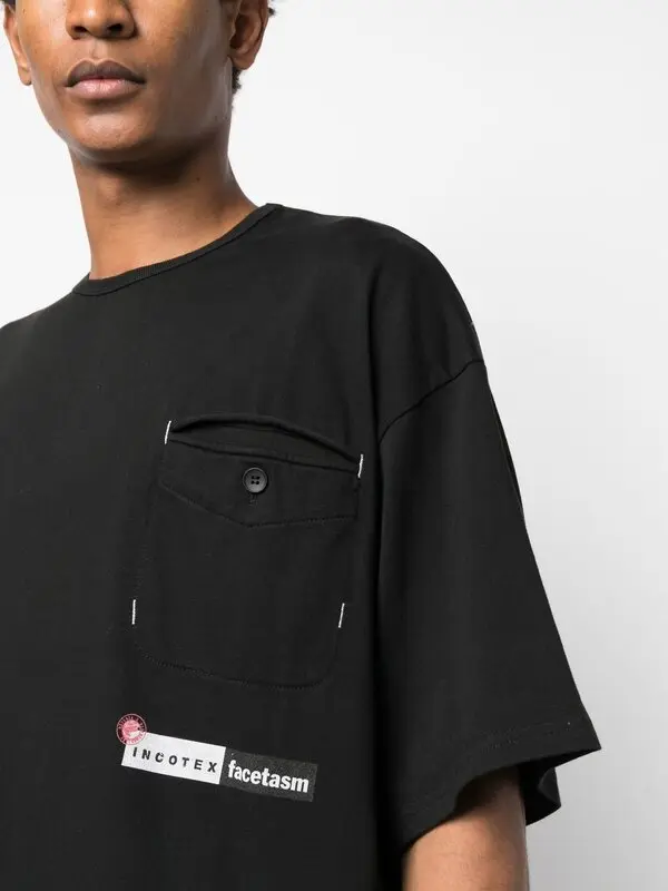 INCOTEX RED X FACETASM Logo-patch Short-sleeved T-shirt