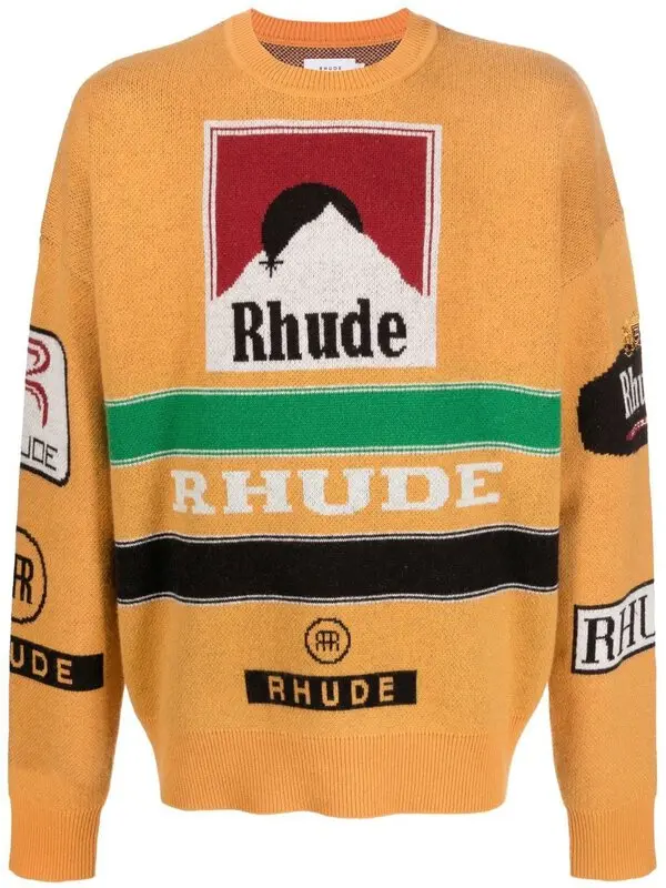 Rhude Intarsia-knit Crew Neck Jumper