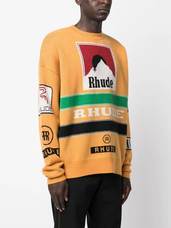 Rhude Intarsia-knit Crew Neck Jumper