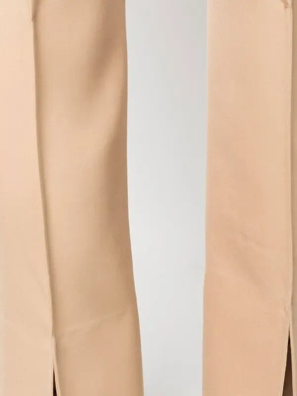 JIL SANDER Pintuck-detail Flared Trousers - Neutrals