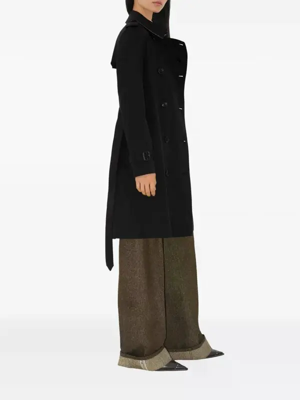 Burberry The Kensington Heritage Trench Coat - Black