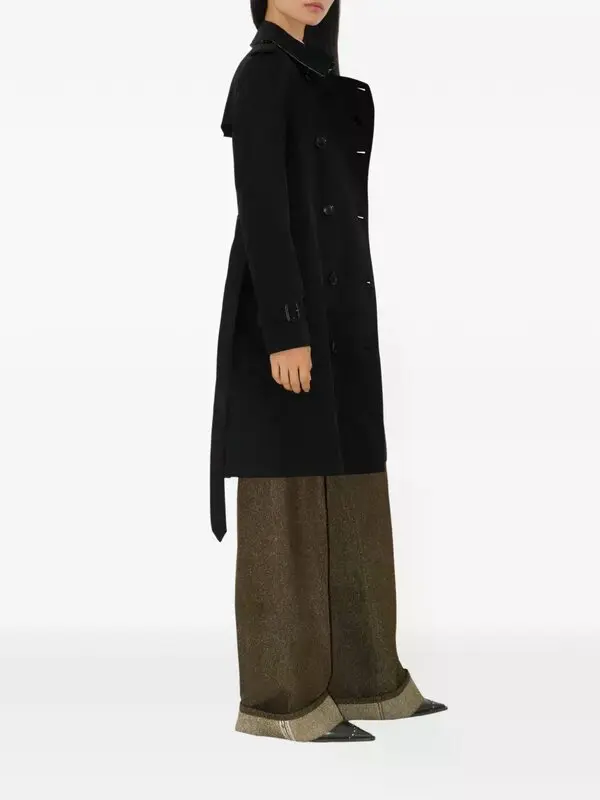 Burberry The Kensington Heritage Trench Coat - Black
