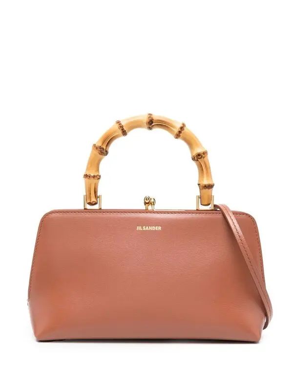 JIL SANDER Goji Square Mini Bag With Bamboo Handle - Brown