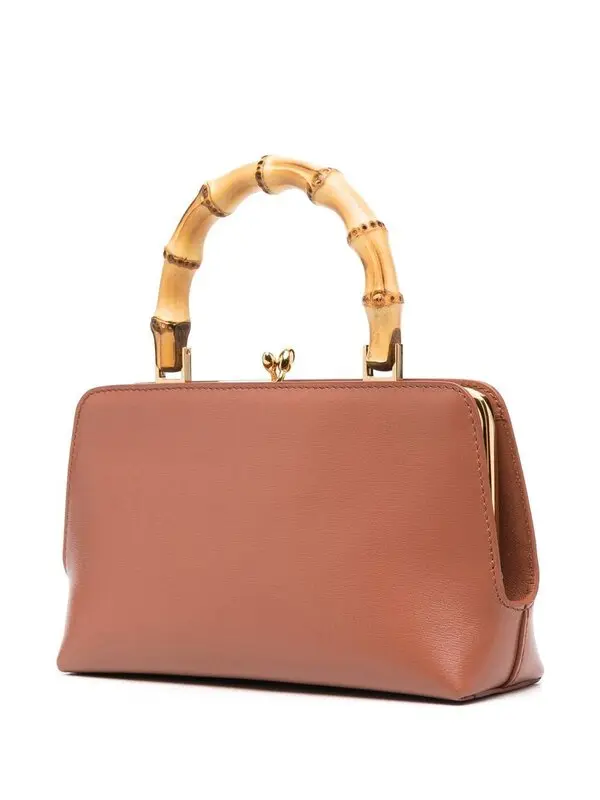 JIL SANDER Goji Square Mini Bag With Bamboo Handle