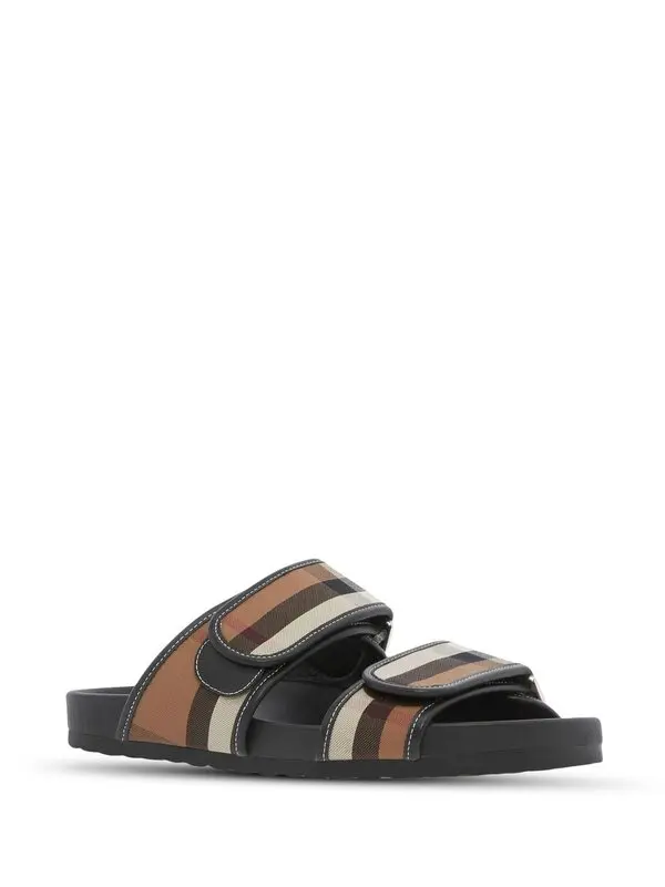 Burberry Thornham Check Cotton Sandals - Brown | Editorialist display picture 2