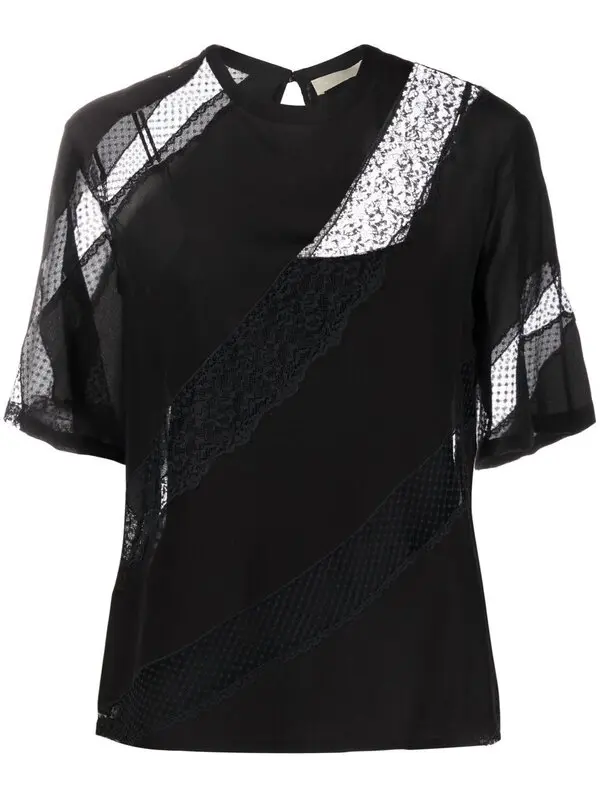 Elie Saab Lace-paneled T-shirt