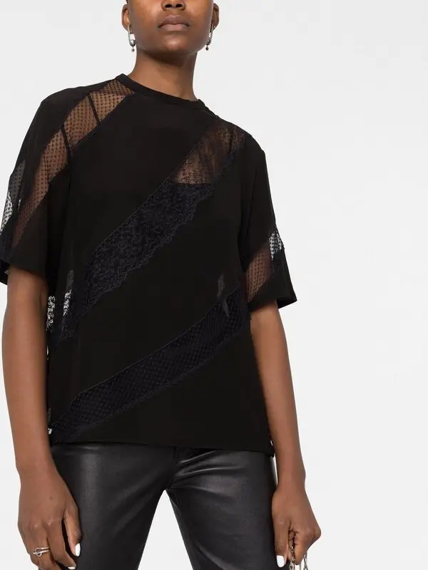 Elie Saab Lace-paneled T-shirt