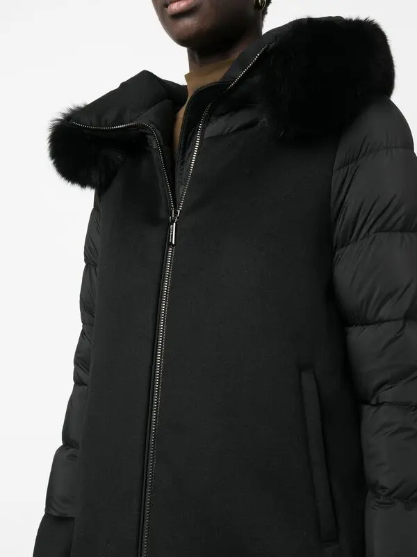 MOORER Faux-fur Trim Puffer Jacket
