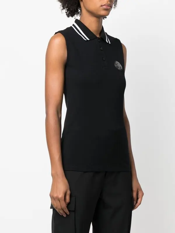 PLEIN SPORT Logo-patch Polo Shirt - Black
