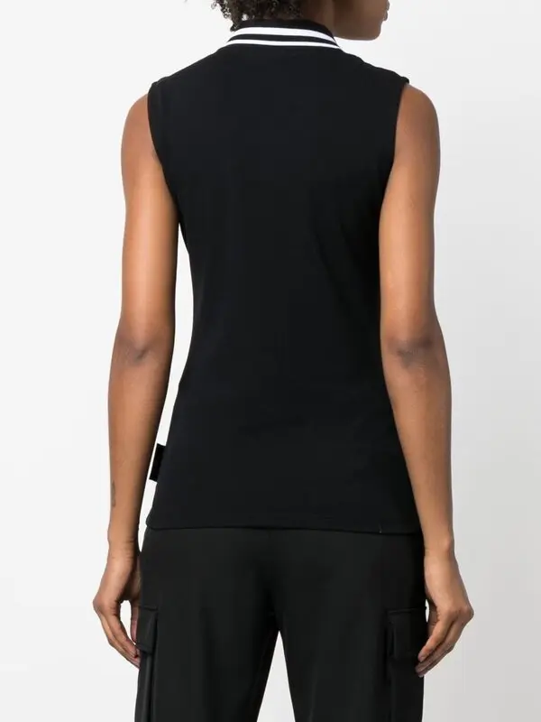 PLEIN SPORT Logo-patch Polo Shirt - Black