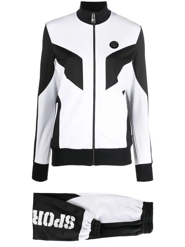 PLEIN SPORT Colour-block Panelled Tracksuit Set