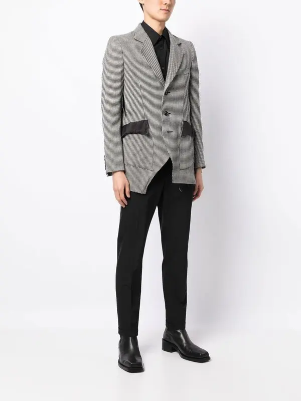 SULVAM Houndstooth Layered Blazer