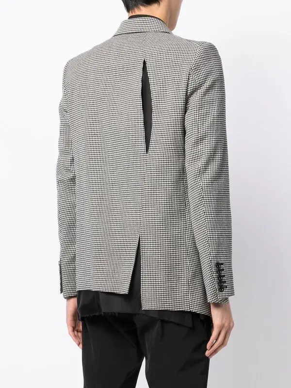 SULVAM Houndstooth Layered Blazer