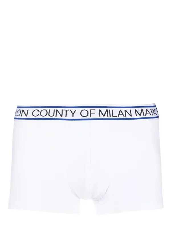 COUNTY OF MILAN Logo Waistband Boxer Briefs - White
