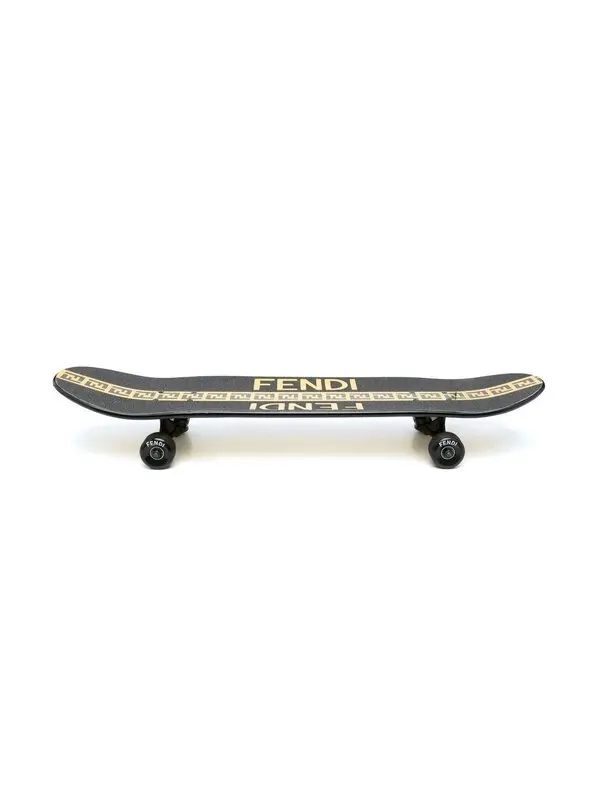 Fendi Logo-Print Skateboard - Black | Editorialist