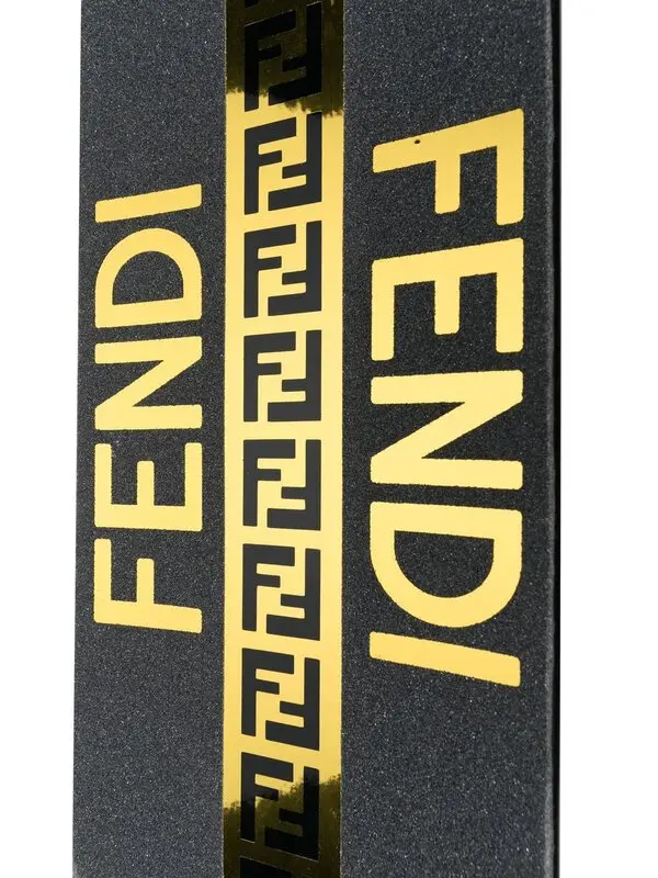 Fendi Logo-Print Skateboard - Black | Editorialist