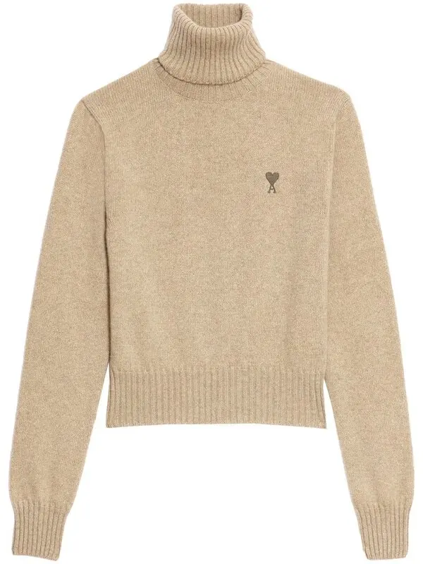 AMI Paris De Coeur Sweater - Neutrals
