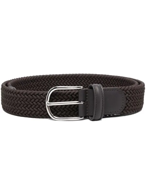 Anderson's Woven Leather Belt - Brown