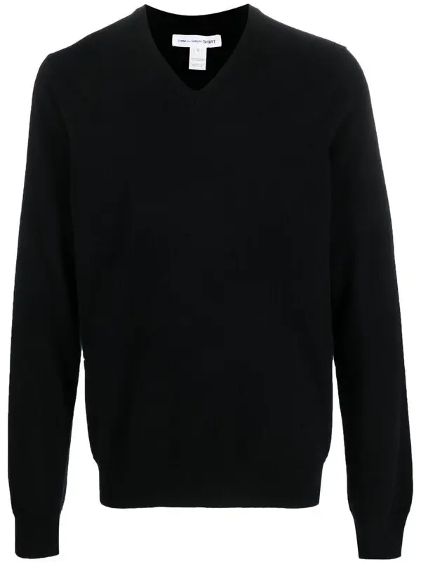 Comme Des Garçons V-neck Knitted Jumper