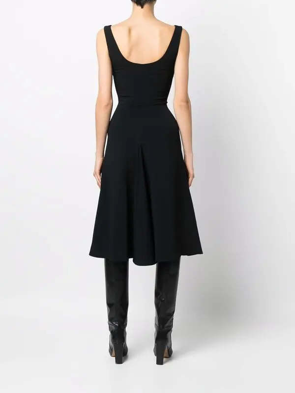 Ami Sleeveless Flared Midi Dress