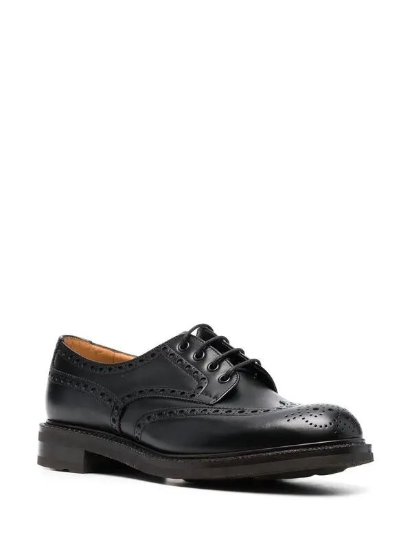 Church's Polished Calf Leather Brogues - Black