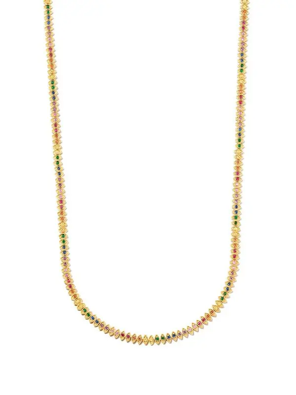 SYDNEY EVAN 14kt Yellow Sapphire Eternity Necklace - Gold