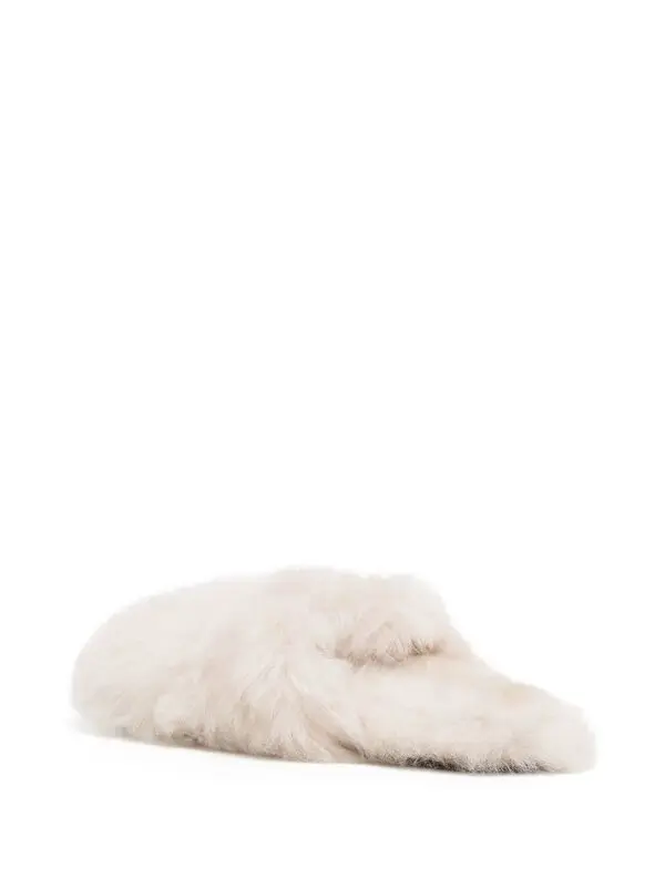 YVES SALOMON Fur Slippers