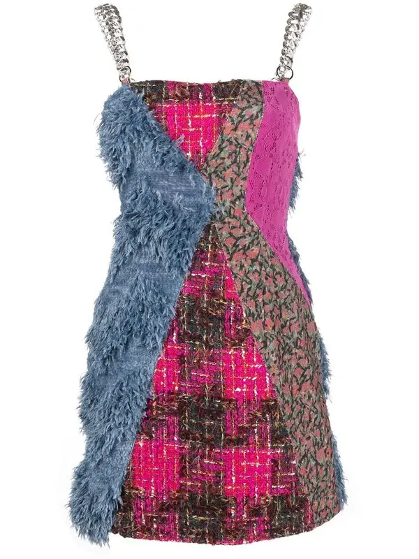 Andersson Bell Patchwork Mini Dress