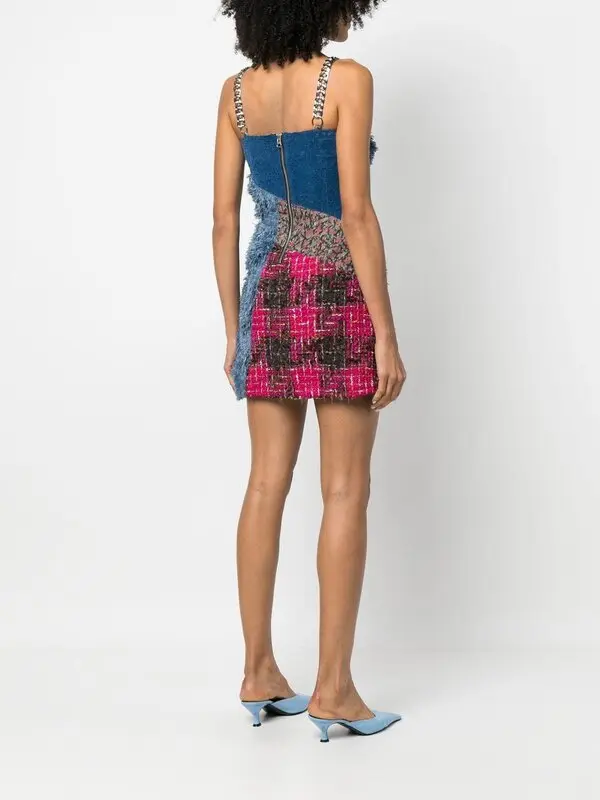 Andersson Bell Patchwork Mini Dress