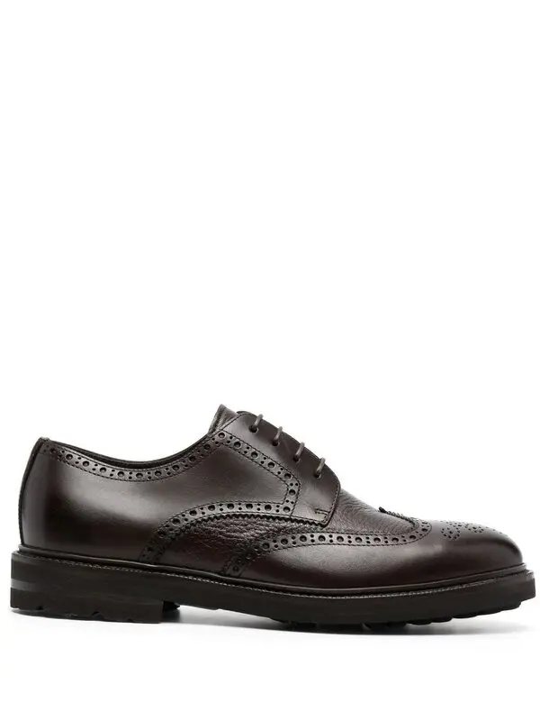 HENDERSON BARACCO Perforated Leather Derby Shoes
